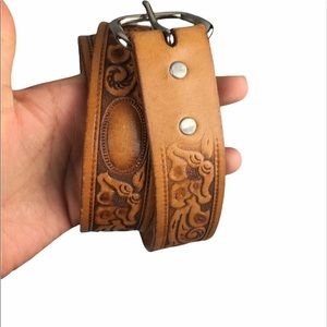 looper | Accessories | Looper Floral Tooled Leather Belt | Poshmark